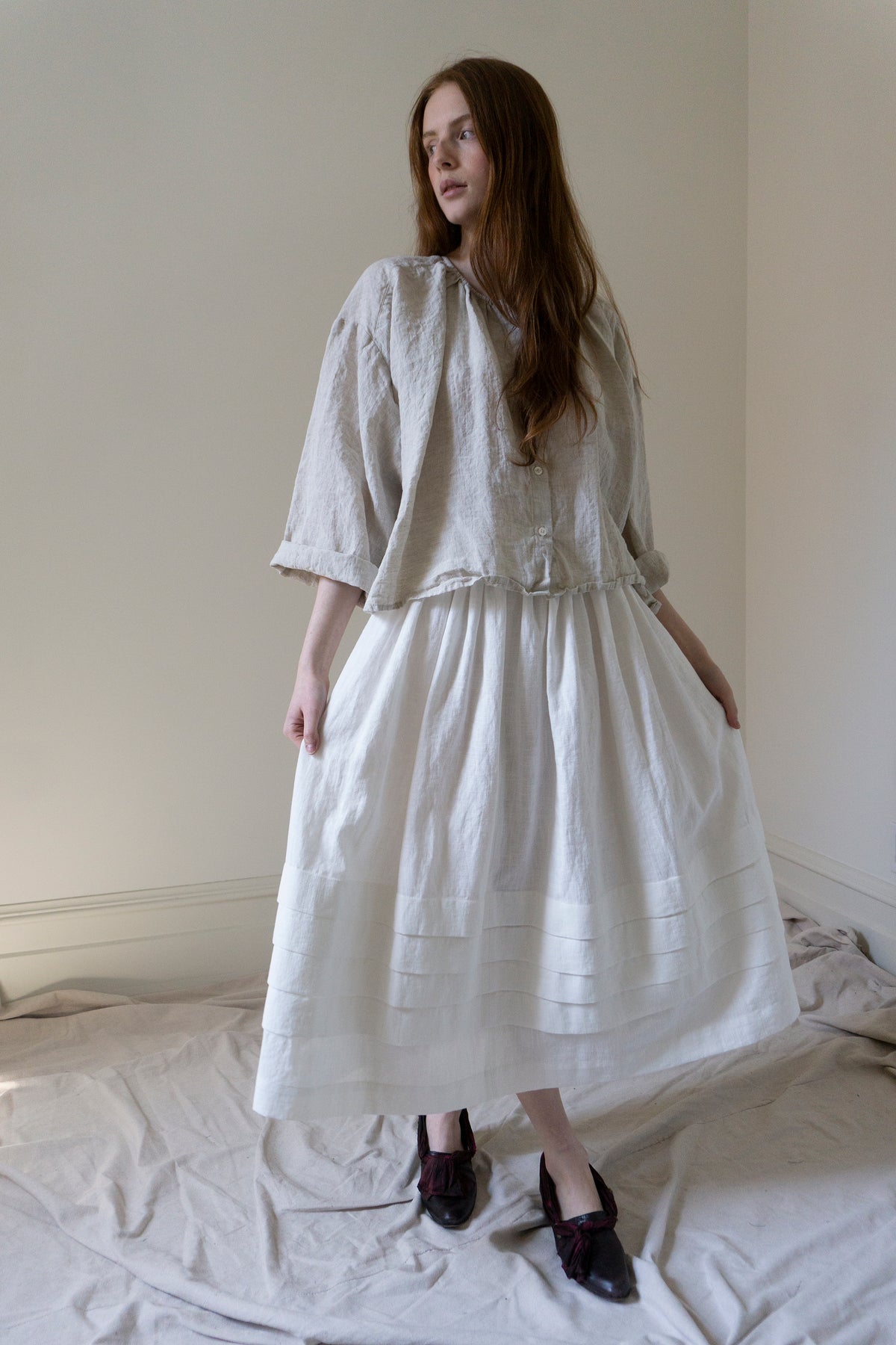 Sycamore Linen Shirt- Ecru | Ovate