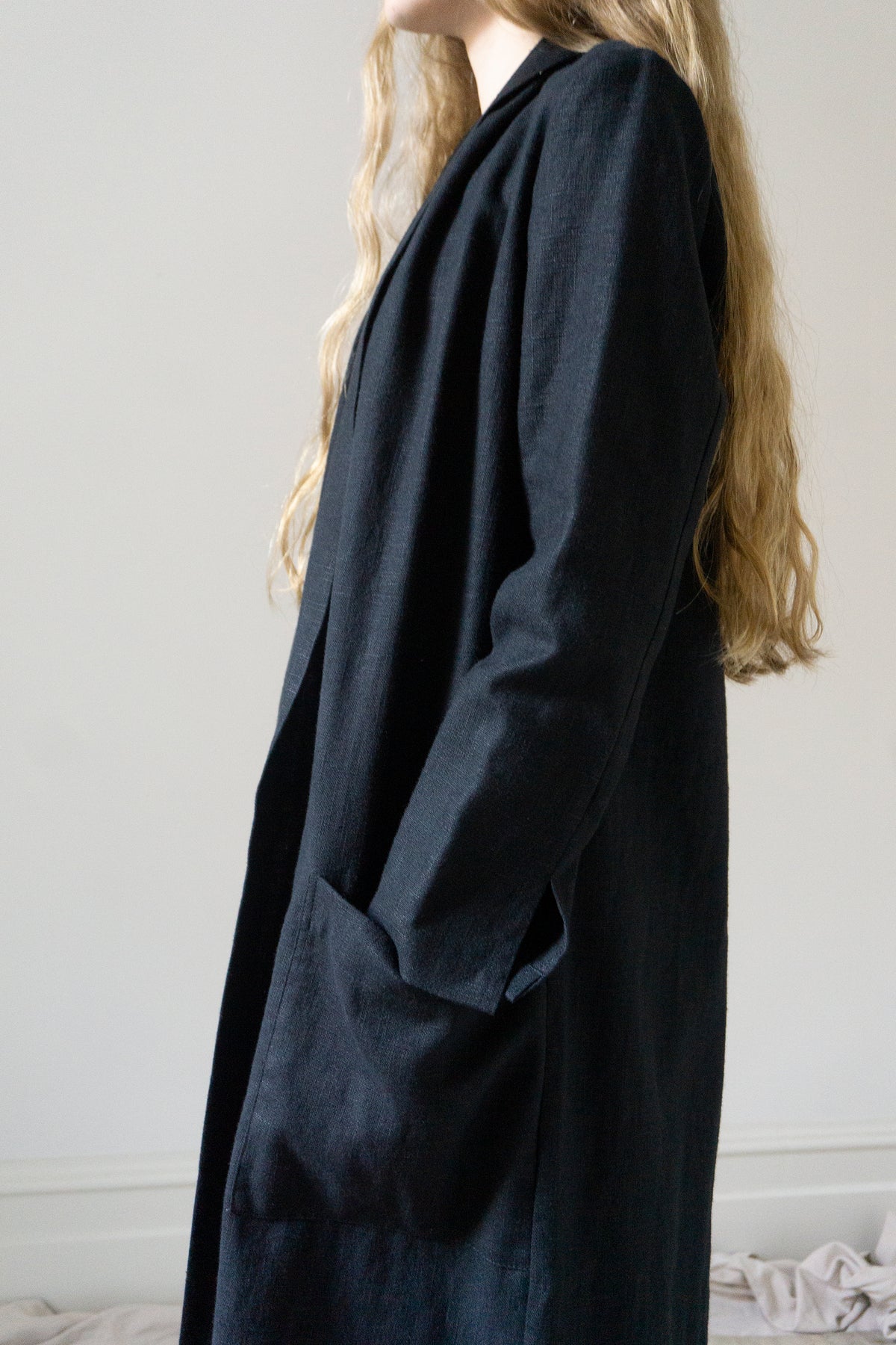 Wren Linen Jacket - Black | Ovate